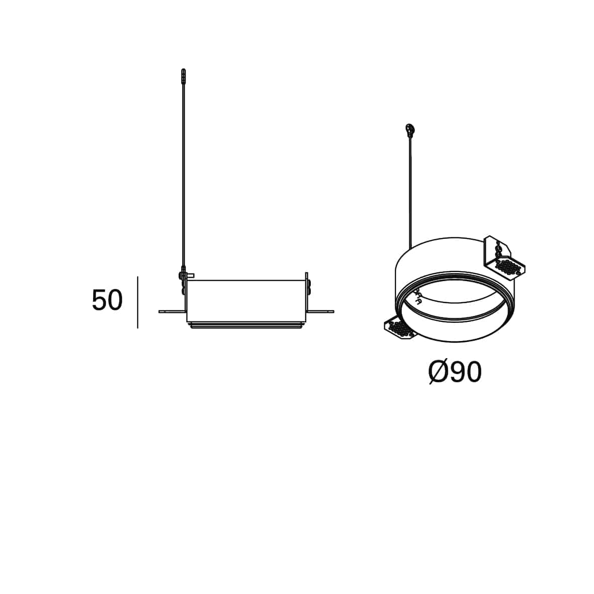 Accessori Outer Casing Nyx T For False Ceiling T80F outer casing for ...